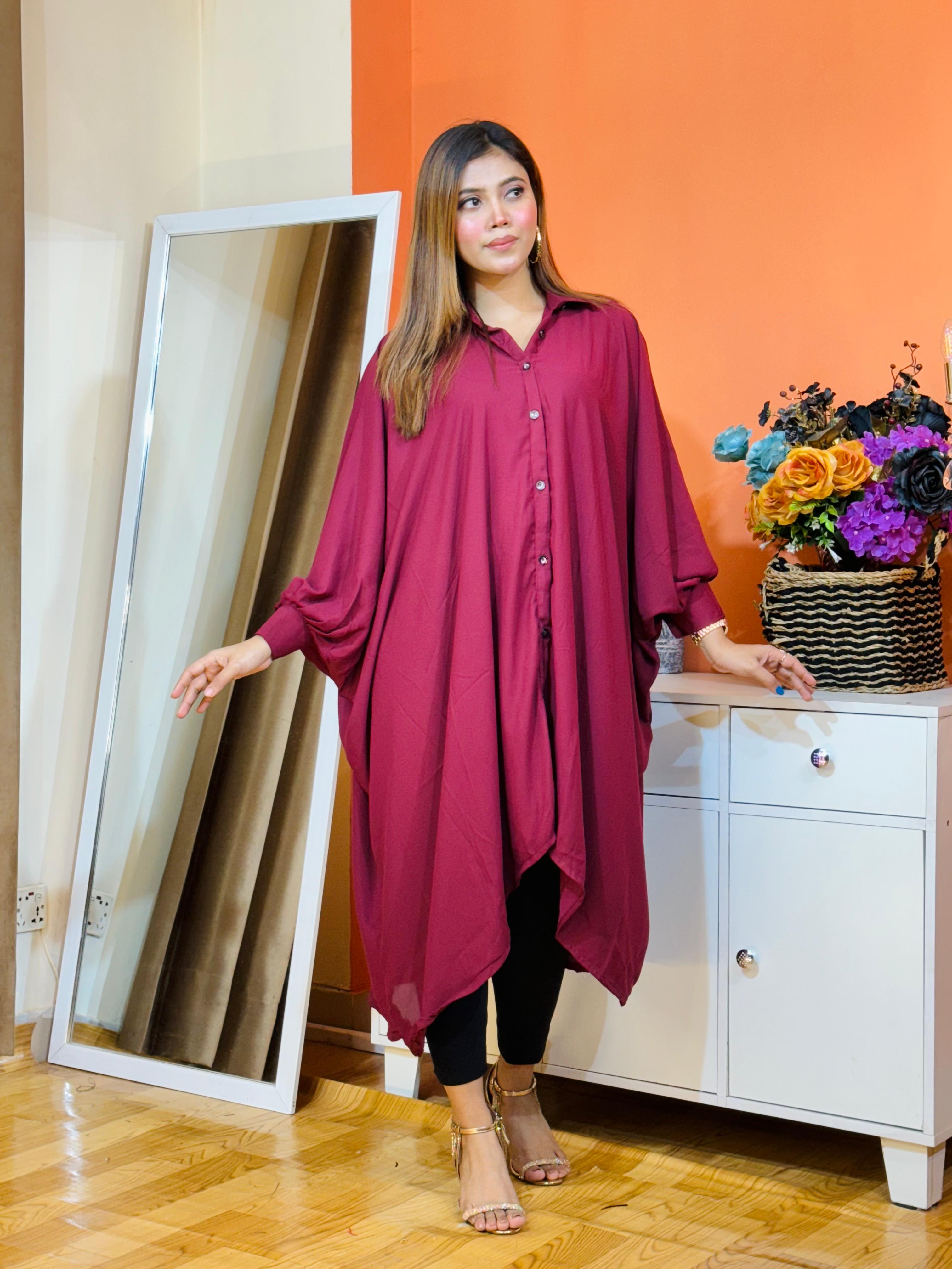 Dubai Cherry Short Abaya || Tarika Tani